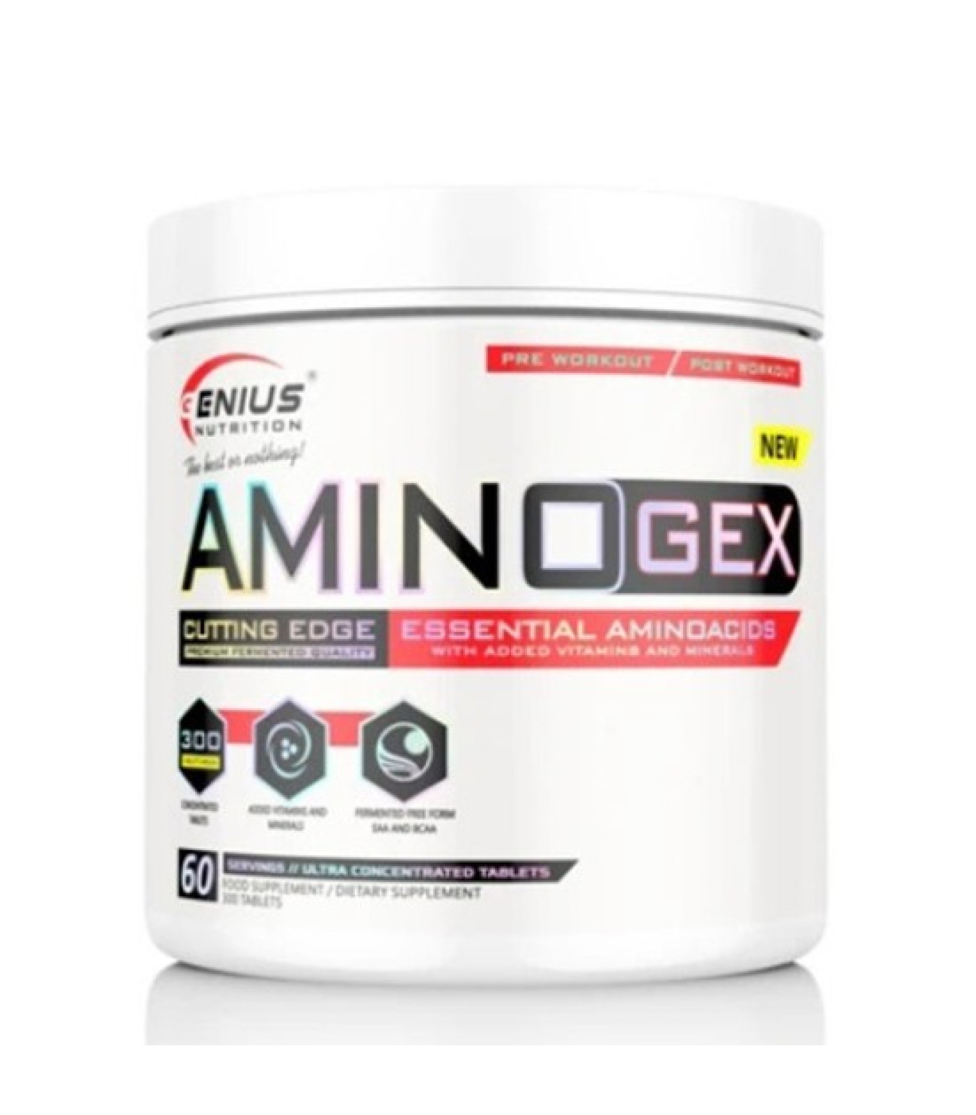 Genius Nutrition AMINOGEX / 60 Servings / 300 Tabs