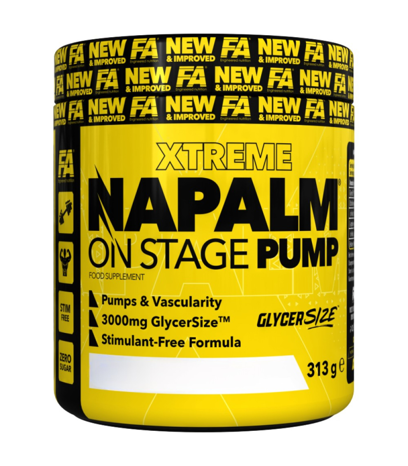 FA Nutrition - NAPALM On Stage Pump | Stim-Free Pre-Workout Formula (25 ...