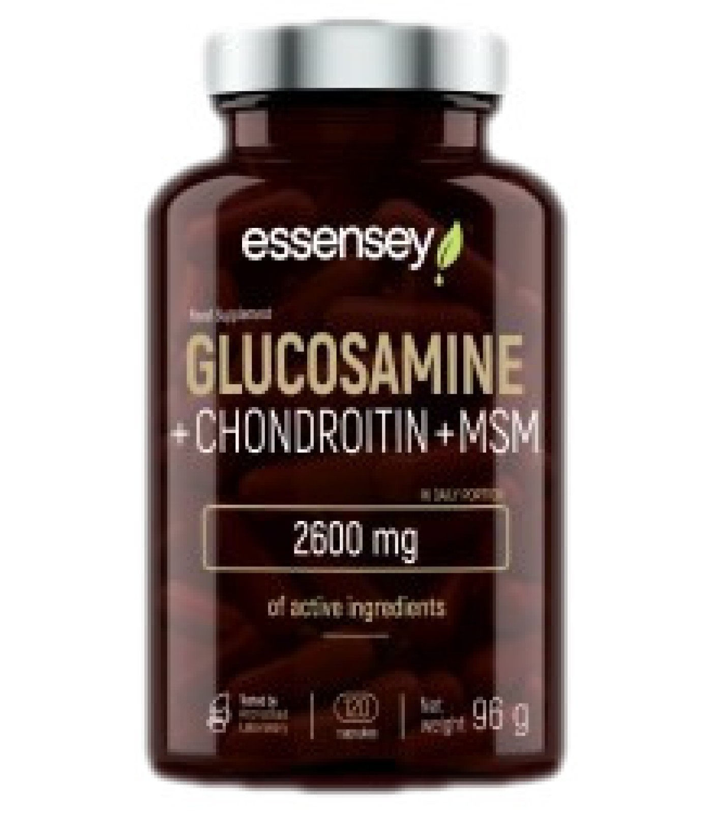 ESSENSEY - Glucosamine + Chondroitin + MSM / 120 капсули, 60 дози