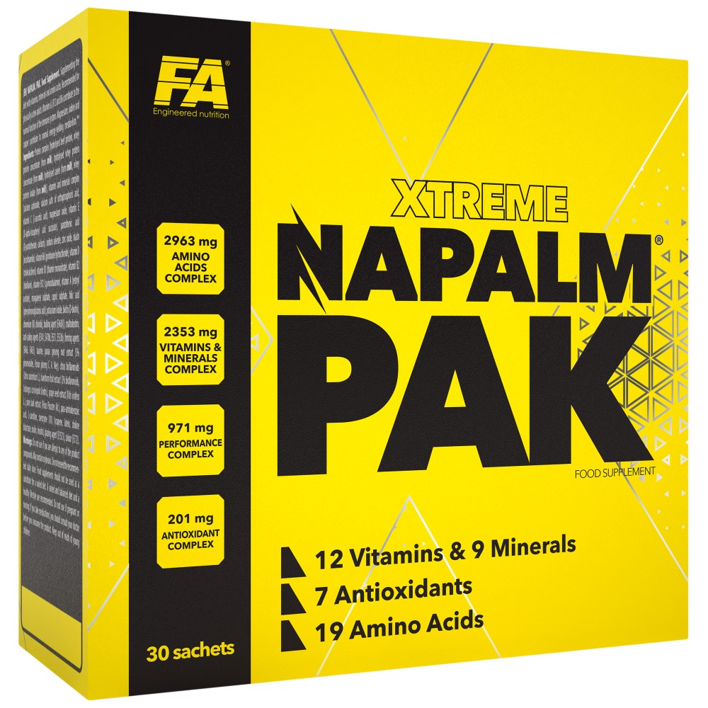 FA Nutrition - Xtreme Napalm Pak | Complete Vitamins, Minerals and ...