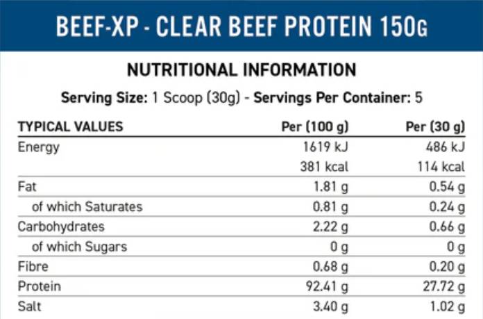 Applied Nutrition - Beef-XP | Clear Hydrolyzed Beef Protein / 150 грама ...