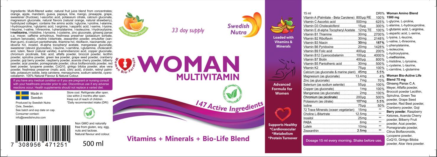 Swedish Nutra - Woman Multivitamin | Vitamins + Minerals + Bio-Life ...